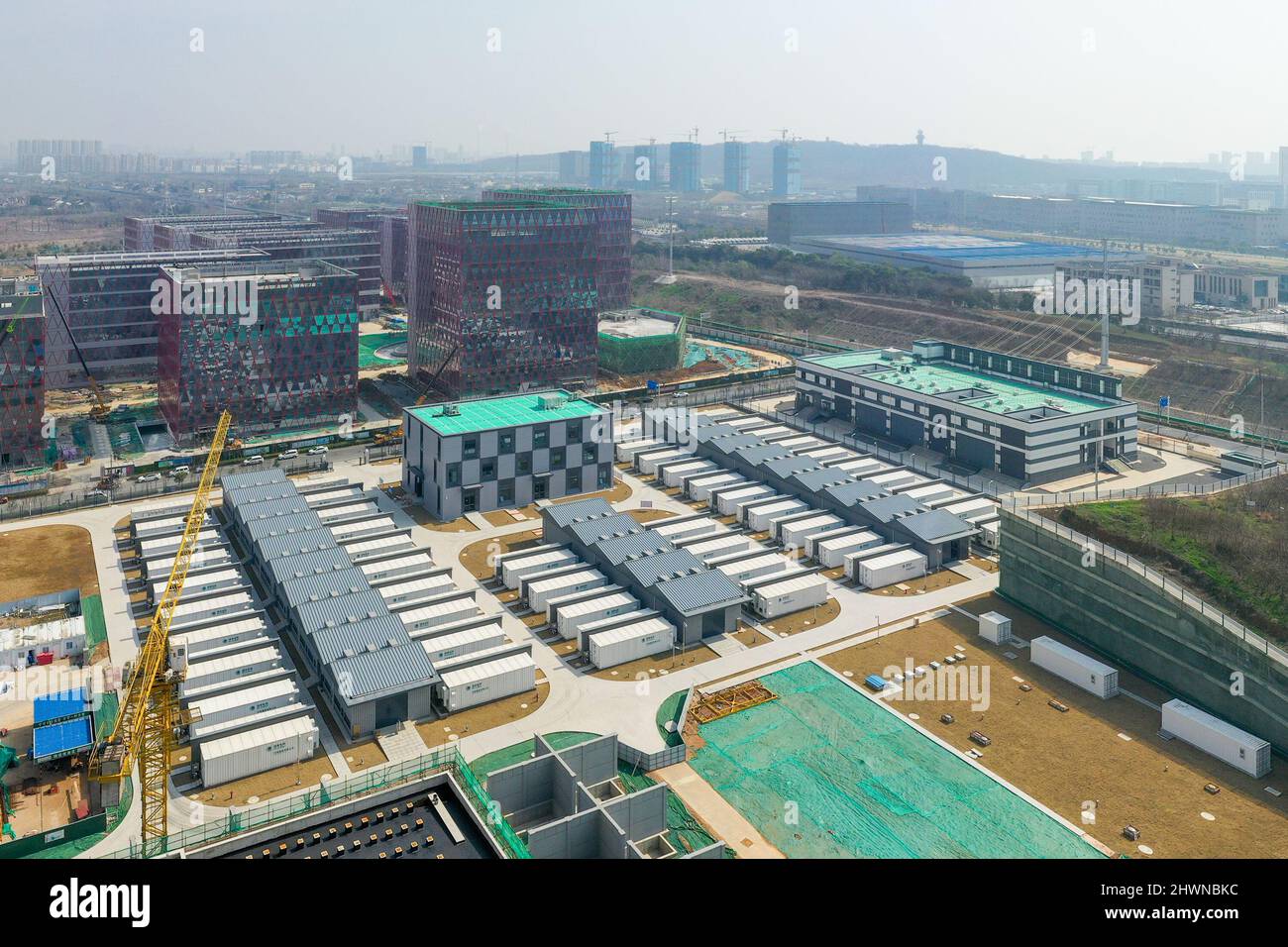 Aerial photo taken on March 4, 2019 shows the Jiangbei Energy storage ...