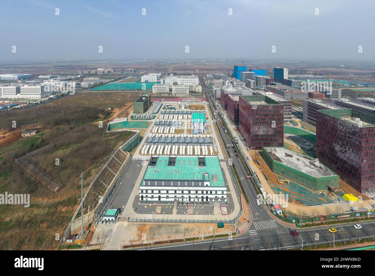Aerial photo taken on March 4, 2019 shows the Jiangbei Energy storage ...