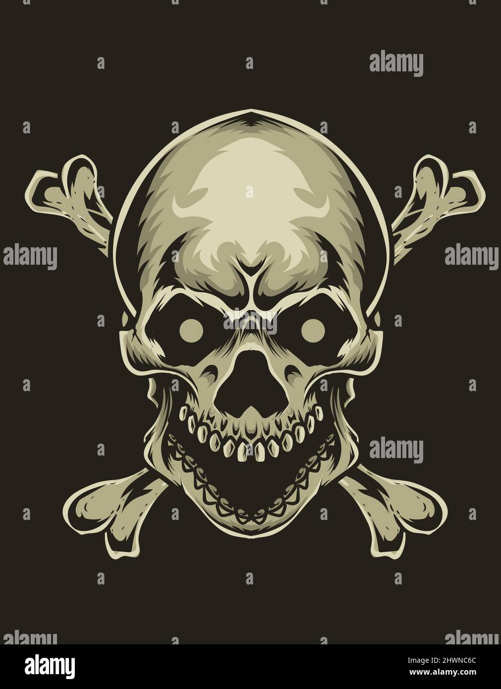 illustration vector angry skull head Stock Vector Image & Art - Alamy