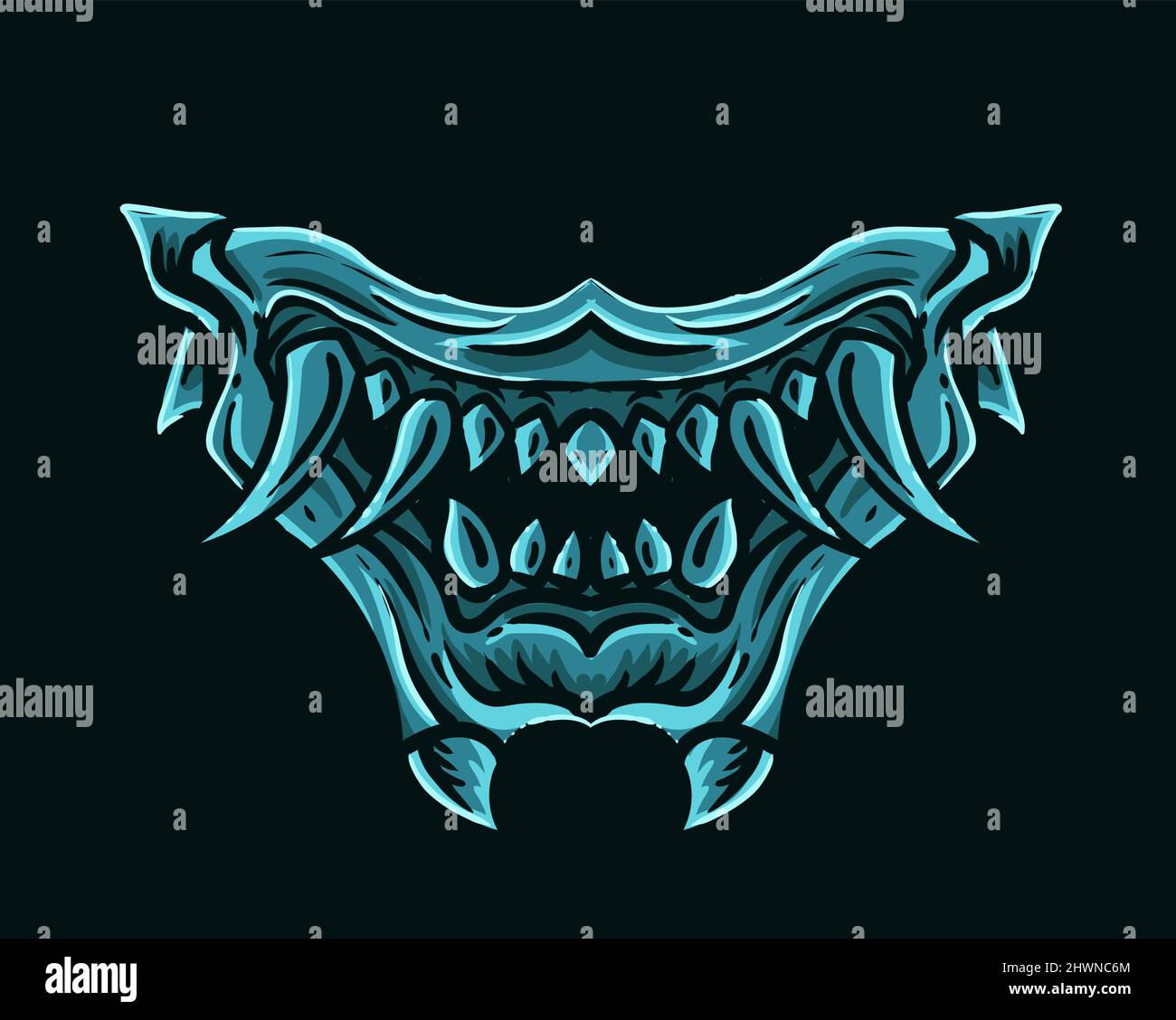 illustration vector scary demon mask Stock Vector Image & Art - Alamy