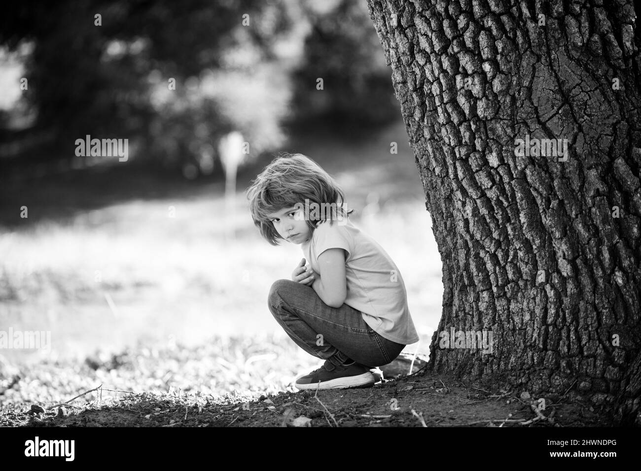 Children adaptation. Lonely kid. Kids depression, problems. Loneliness ...