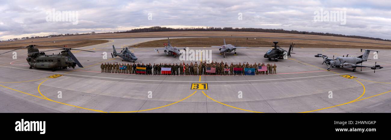 NATO allies display aircraft assets as a show of collective defense and ...