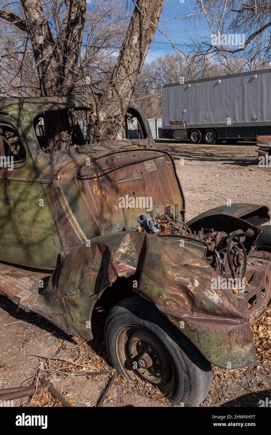 Tree growing through old car hi-res stock photography and images - Alamy