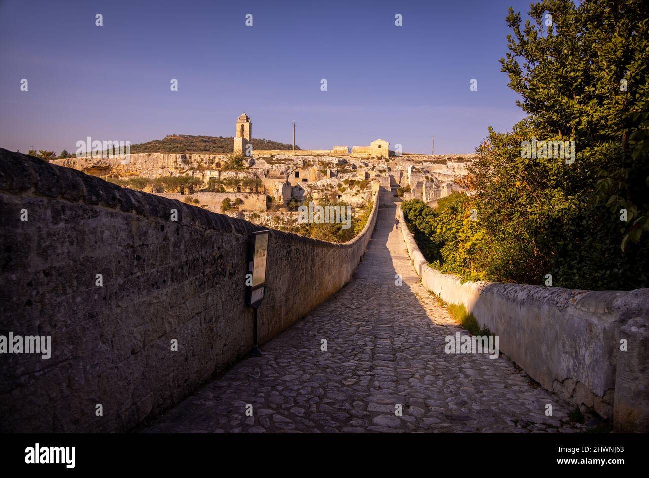 The historic village of Gravina in Puglia with its famous aqueduct ...