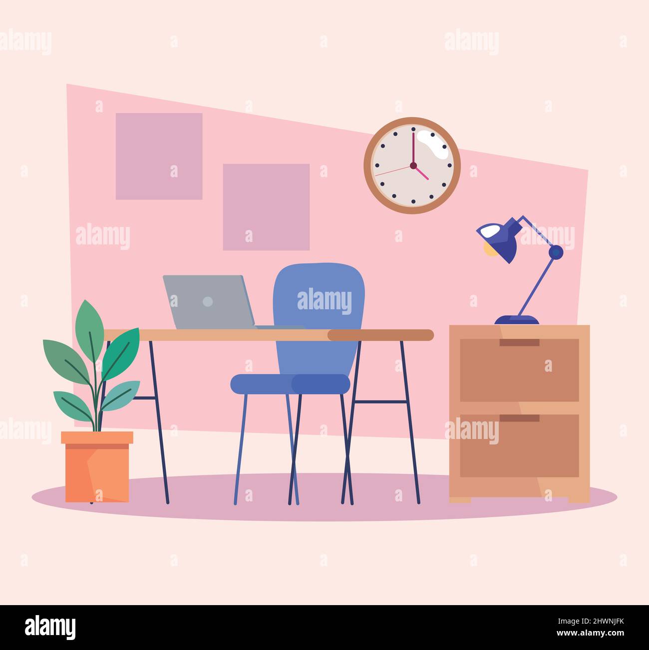 office workplace scene Stock Vector Image & Art - Alamy