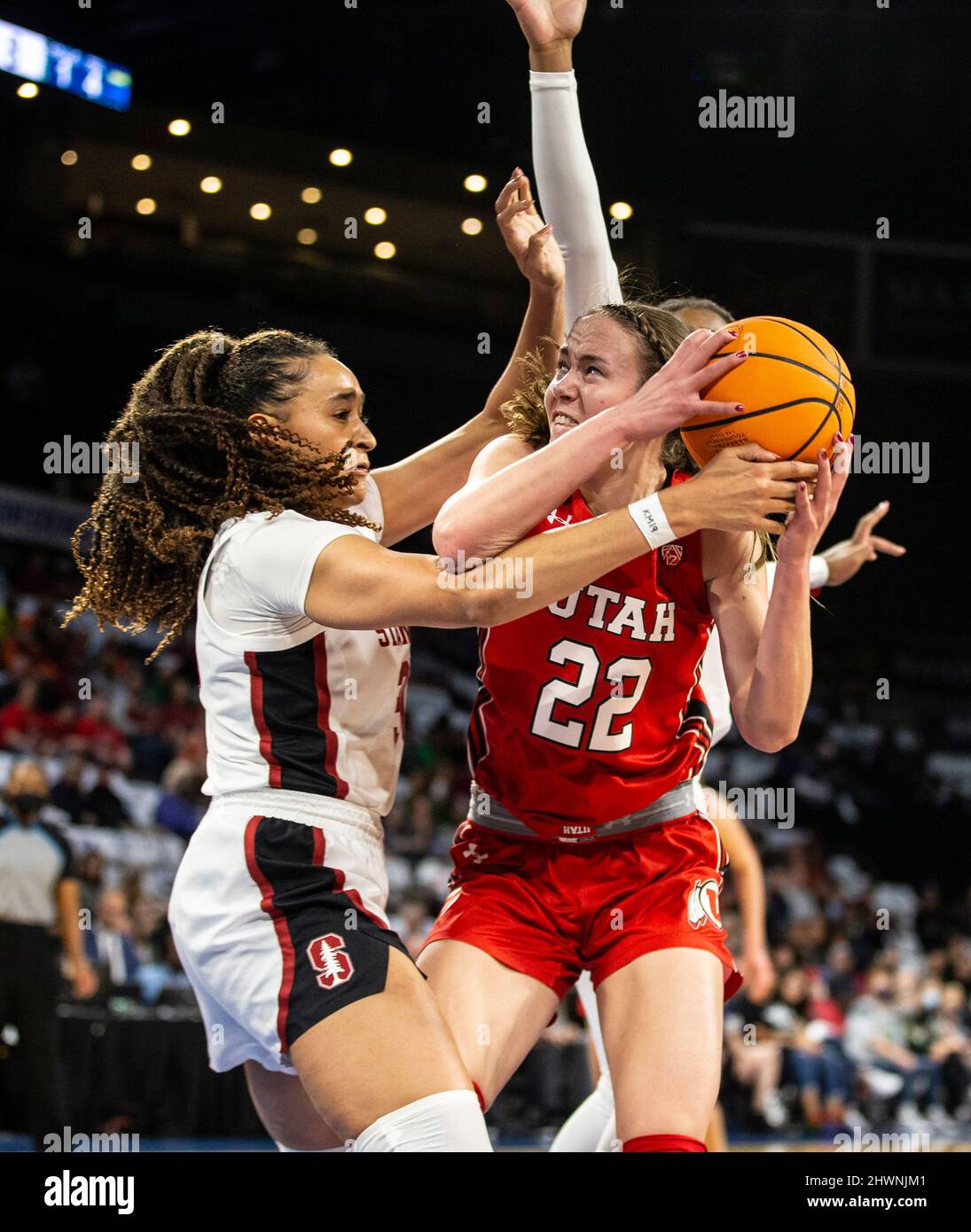 Mar 06 2022 Las Vegas, NV, U.S.A. Utah forward Jenna Johnson (22) goes ...