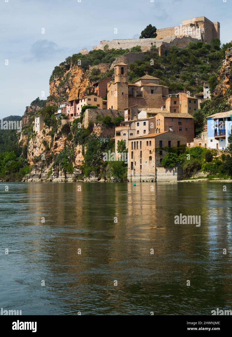 Miravet Castle is model of the Templar architecture Stock Photo - Alamy
