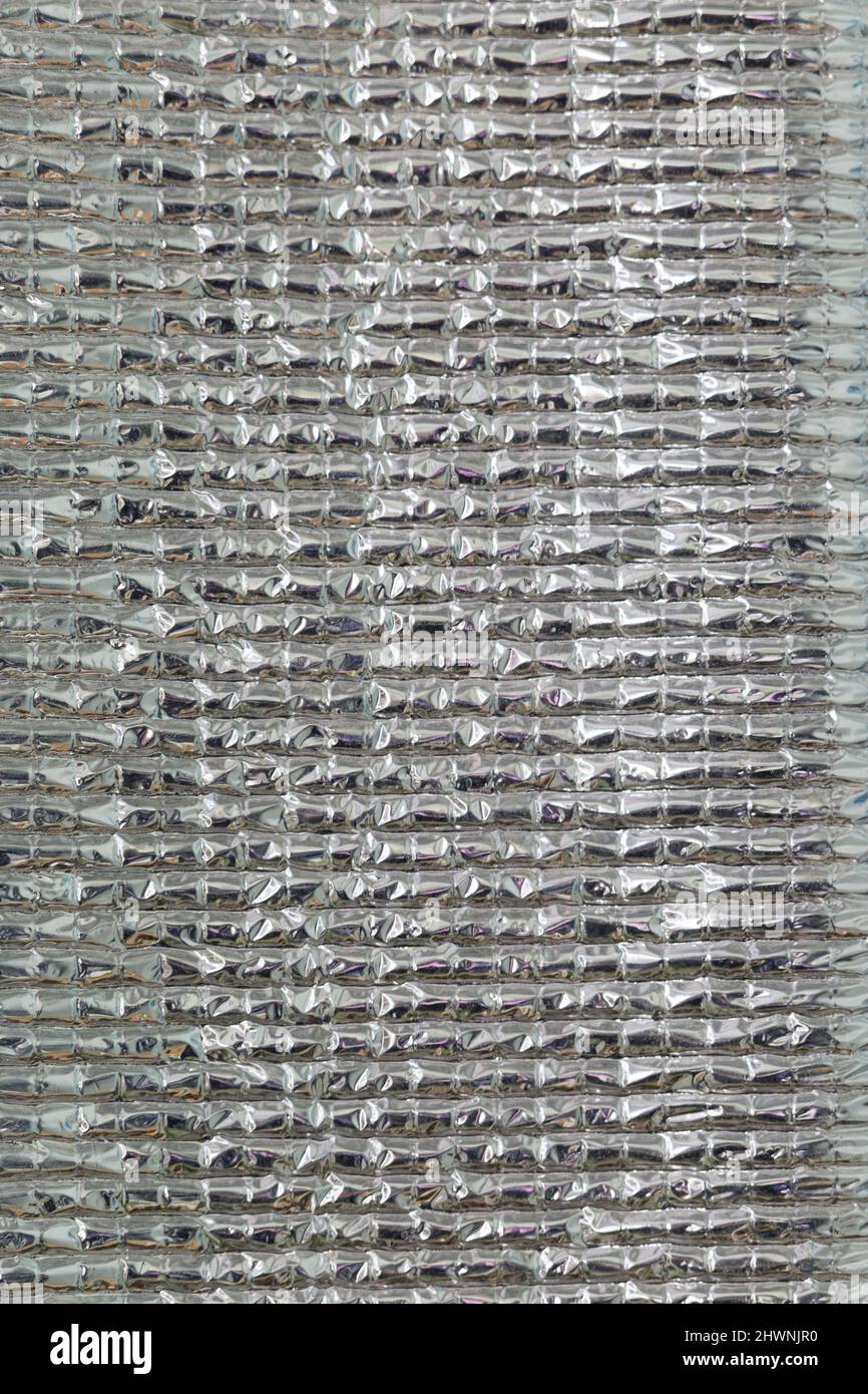 Silver Heat insulation material texture background Stock Photo - Alamy