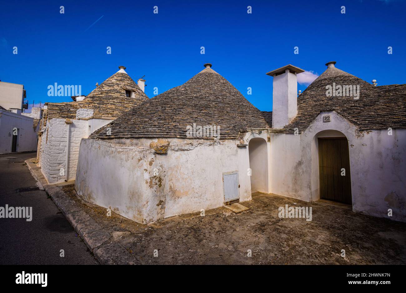 Famous Trulli houses in the city of Alberobello in Italy Stock Photo ...
