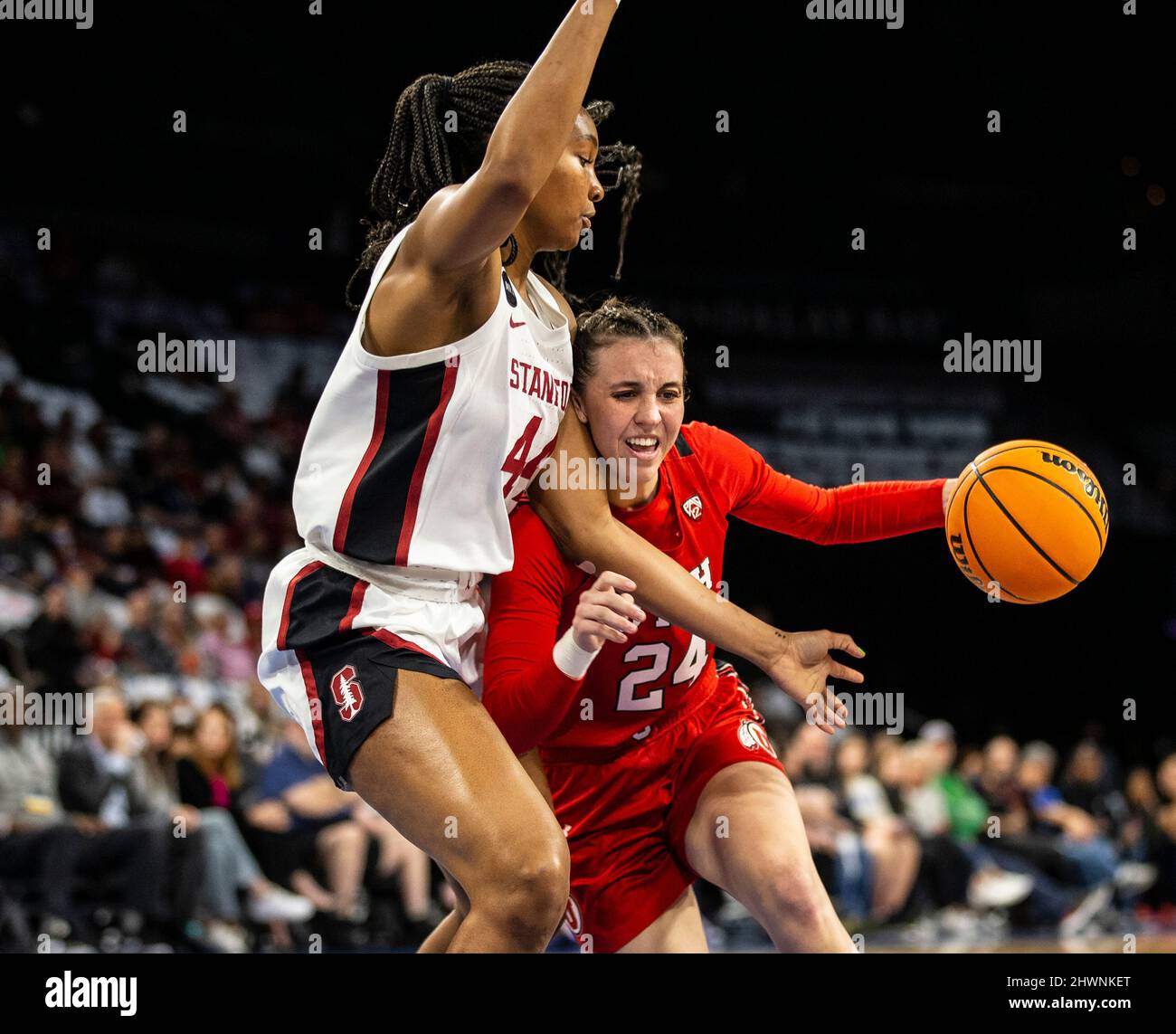 Mar 06 2022 Las Vegas, NV, U.S.A. Utah guard Kennady McQueen (24 ...