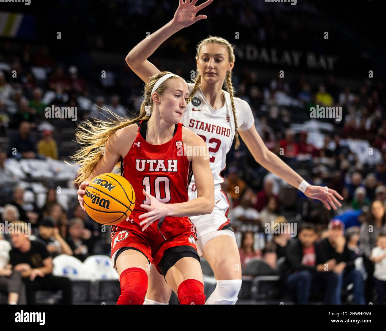 Mar 06 2022 Las Vegas, NV, U.S.A. Utah guard Dru Gylten (10)goes to the ...