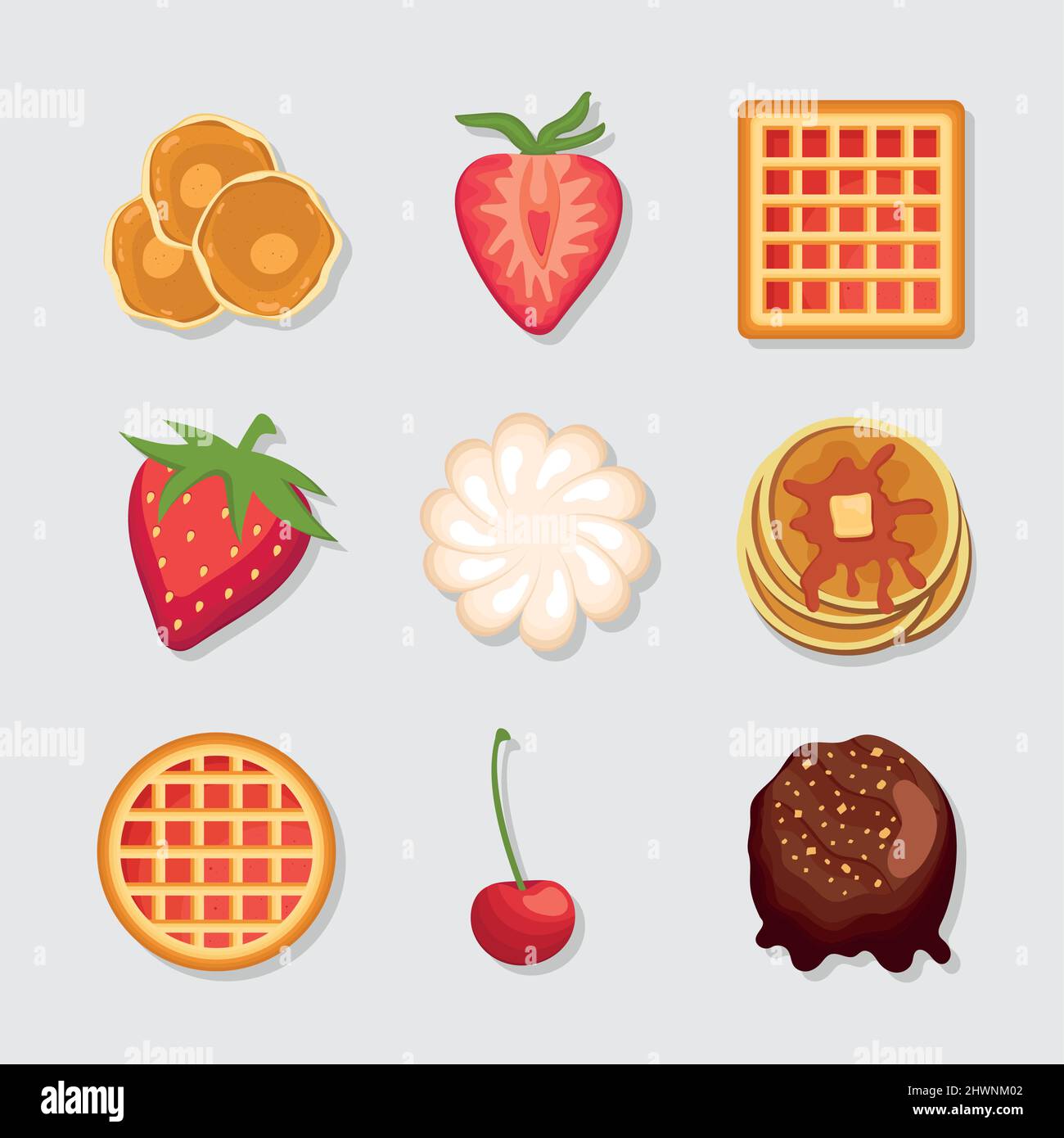 Delicious dessert pancakes ice Stock Vector Images - Alamy