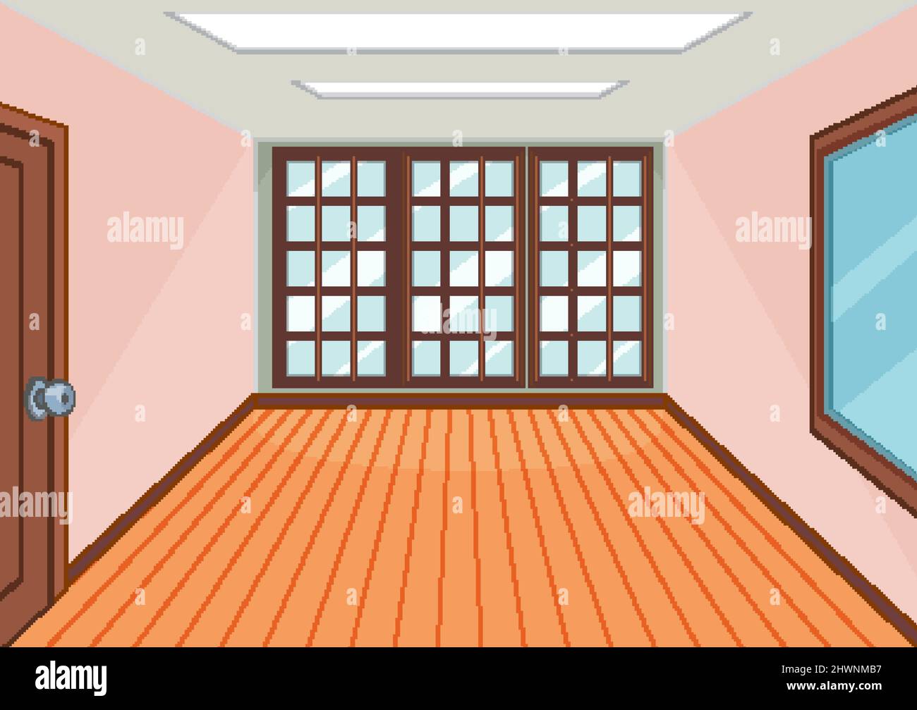 Empty room with pink color illustration Stock Vector Image & Art - Alamy