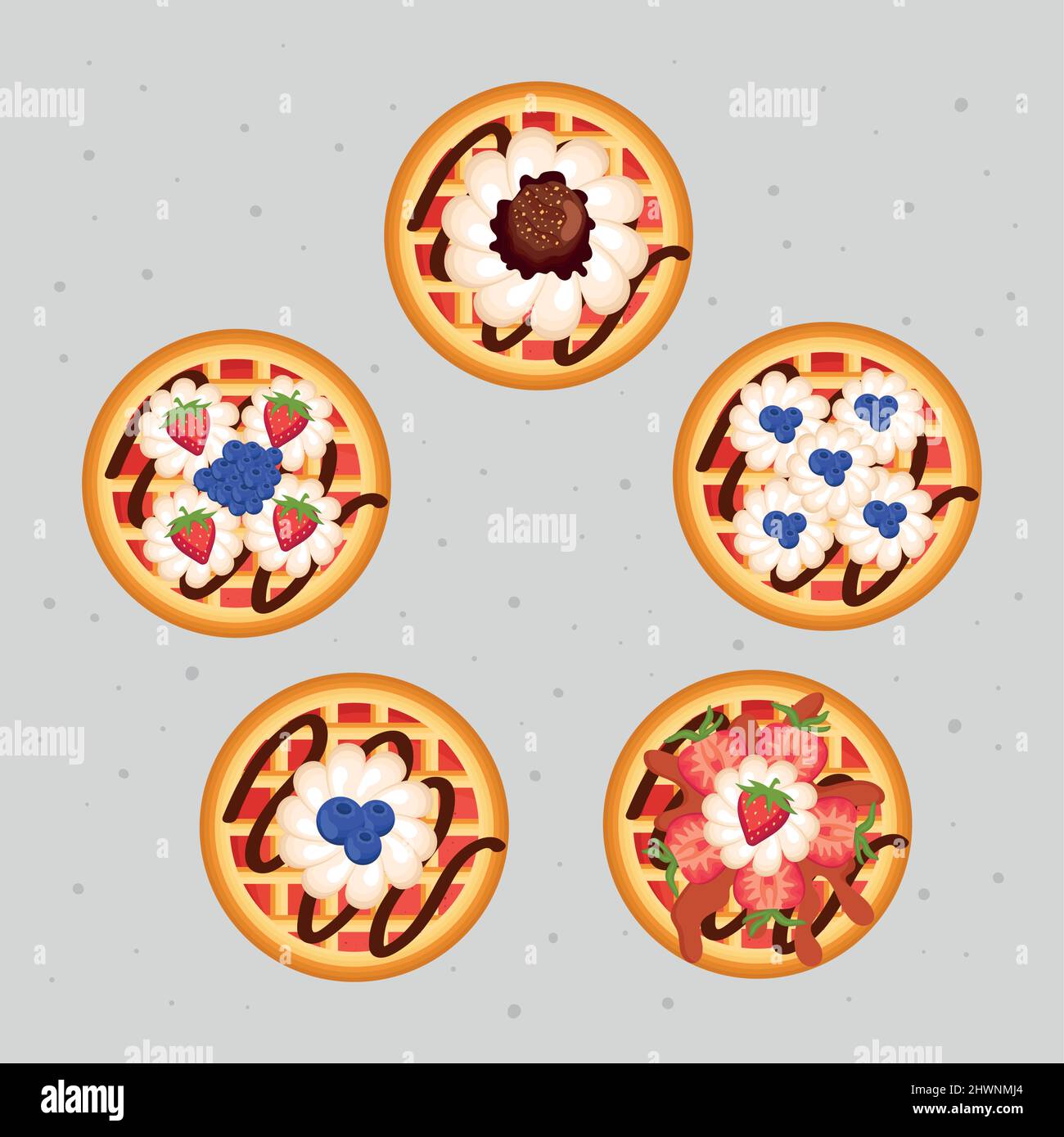 Delicious dessert pancakes ice Stock Vector Images - Alamy