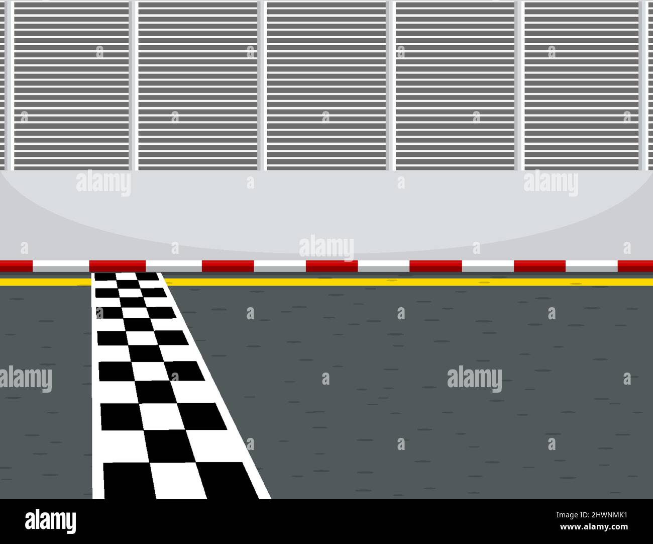 Race track with start or finish line illustration Stock Vector Image ...