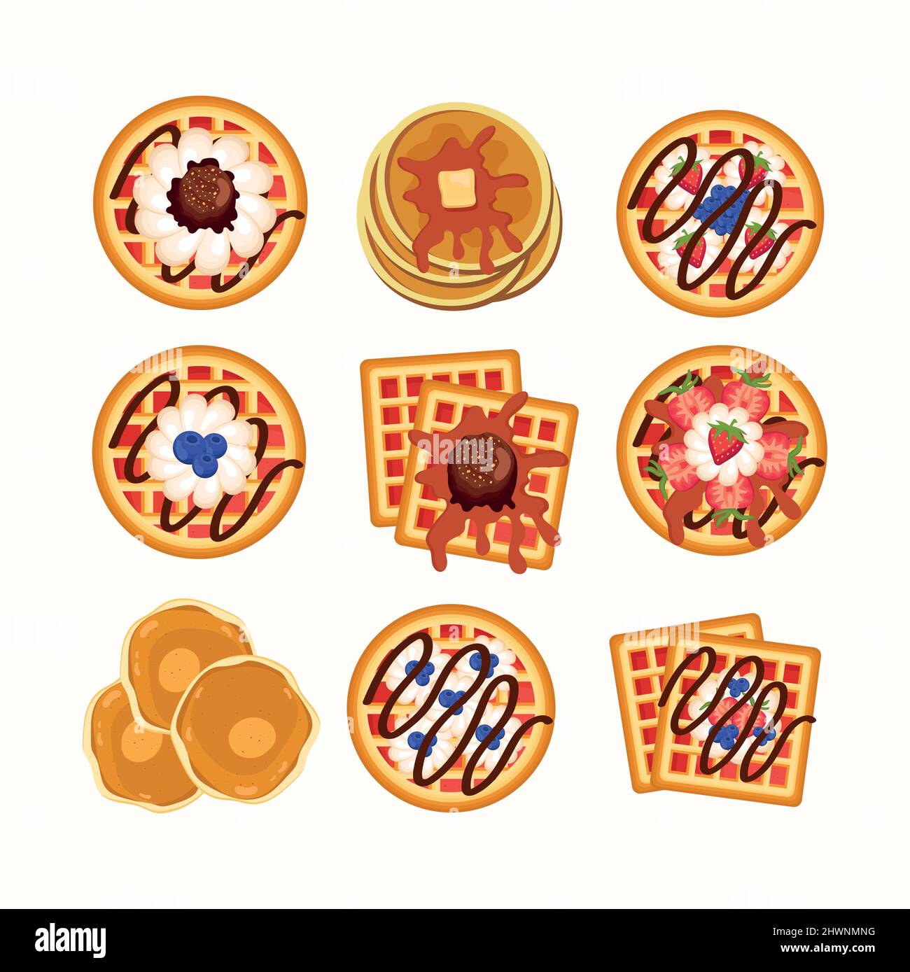 Delicious dessert pancakes ice Stock Vector Images - Alamy