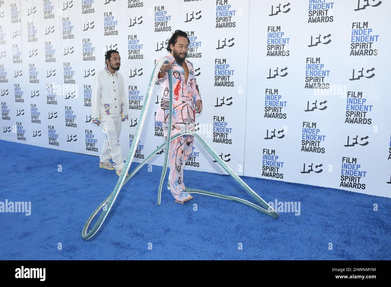 Paco Raterta and David Choe arrive at the 2022 Film Independent Spirit ...