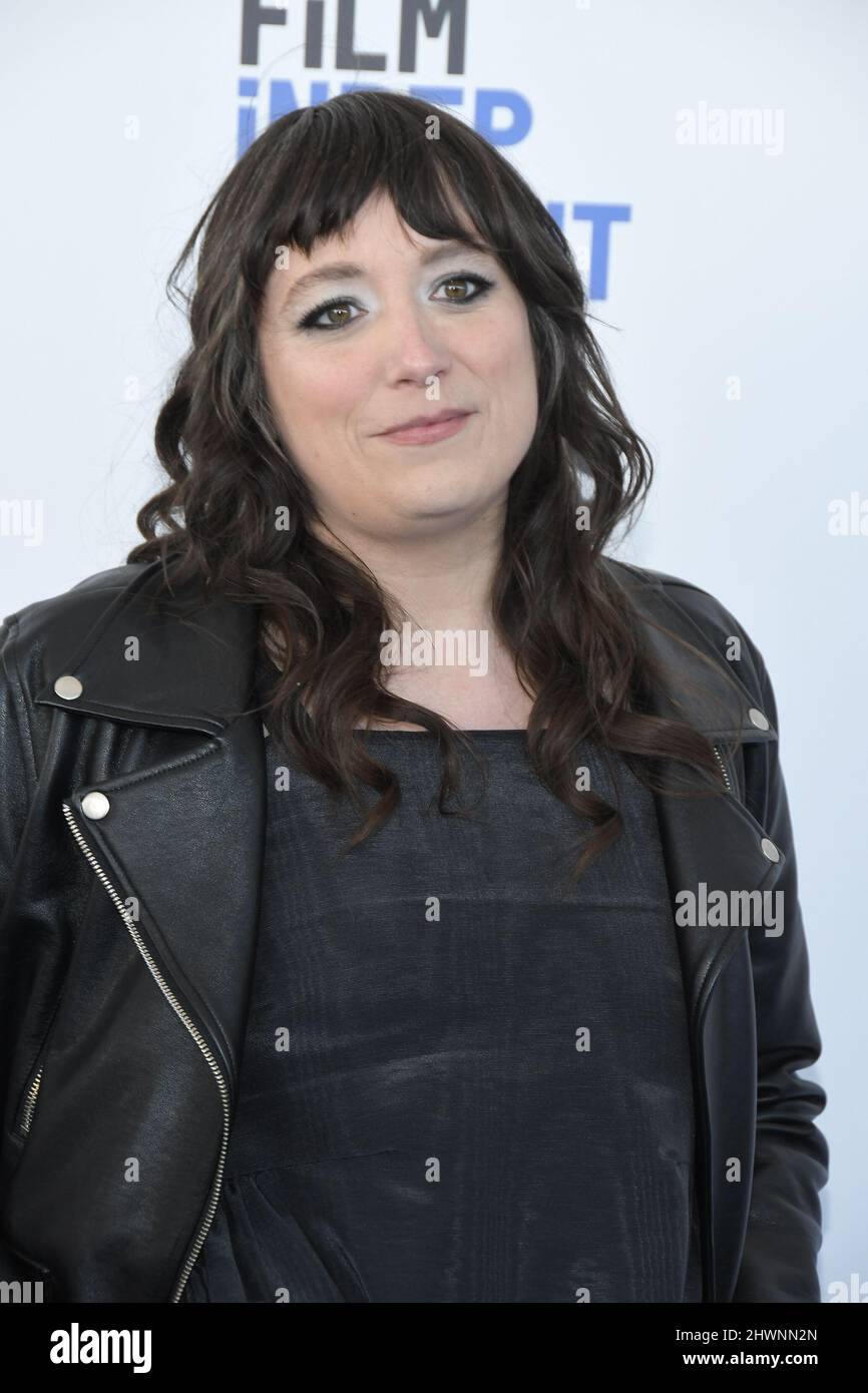 Nikole Beckwith arrives at the 2022 Film Independent Spirit Awards held ...