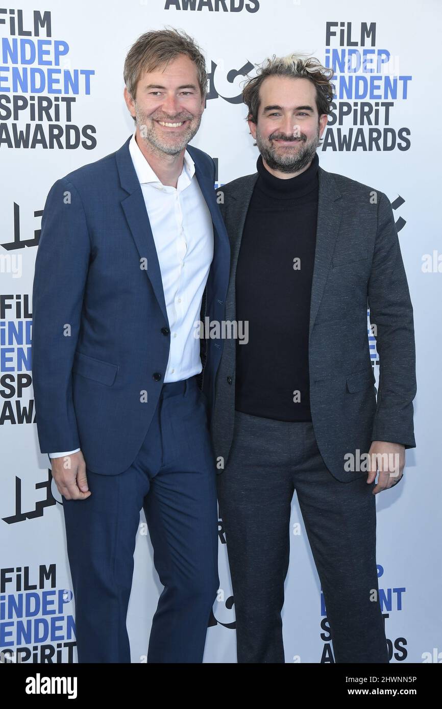 Mark Duplass and Jay Duplass arrive at the 2022 Film Independent Spirit ...