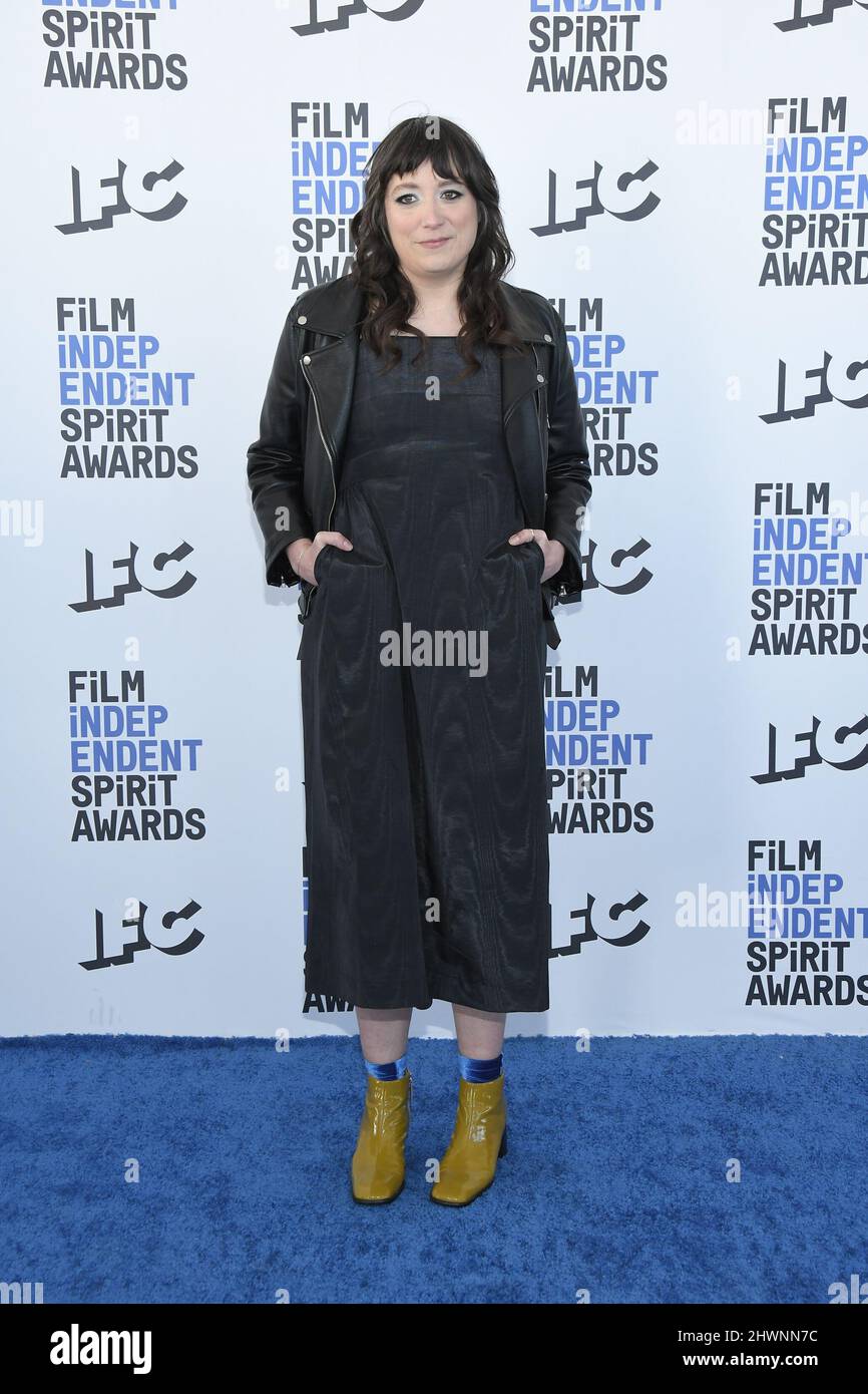 Nikole Beckwith arrives at the 2022 Film Independent Spirit Awards held ...