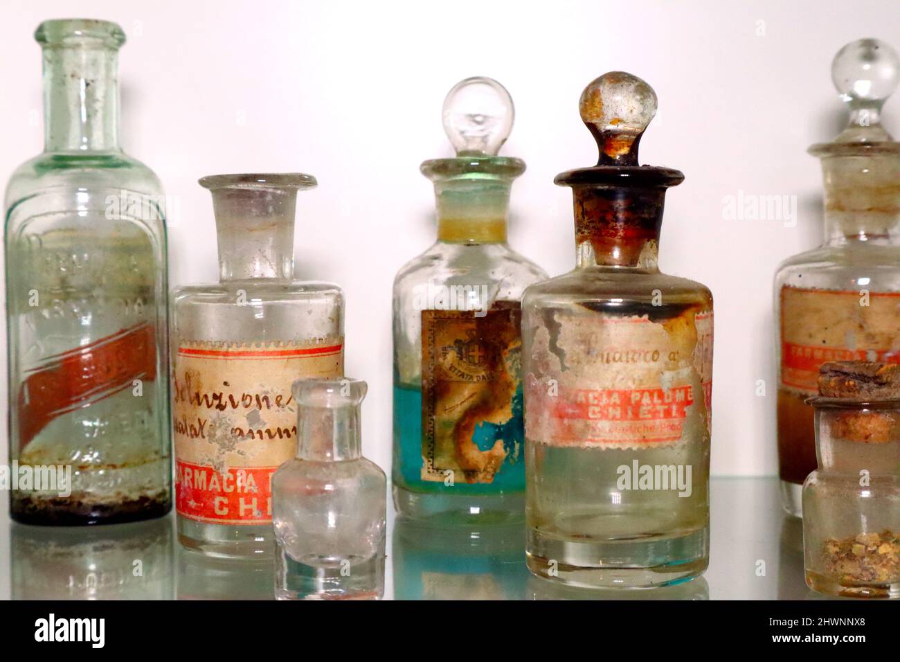 1800s Vintage old Medicines display Stock Photo - Alamy