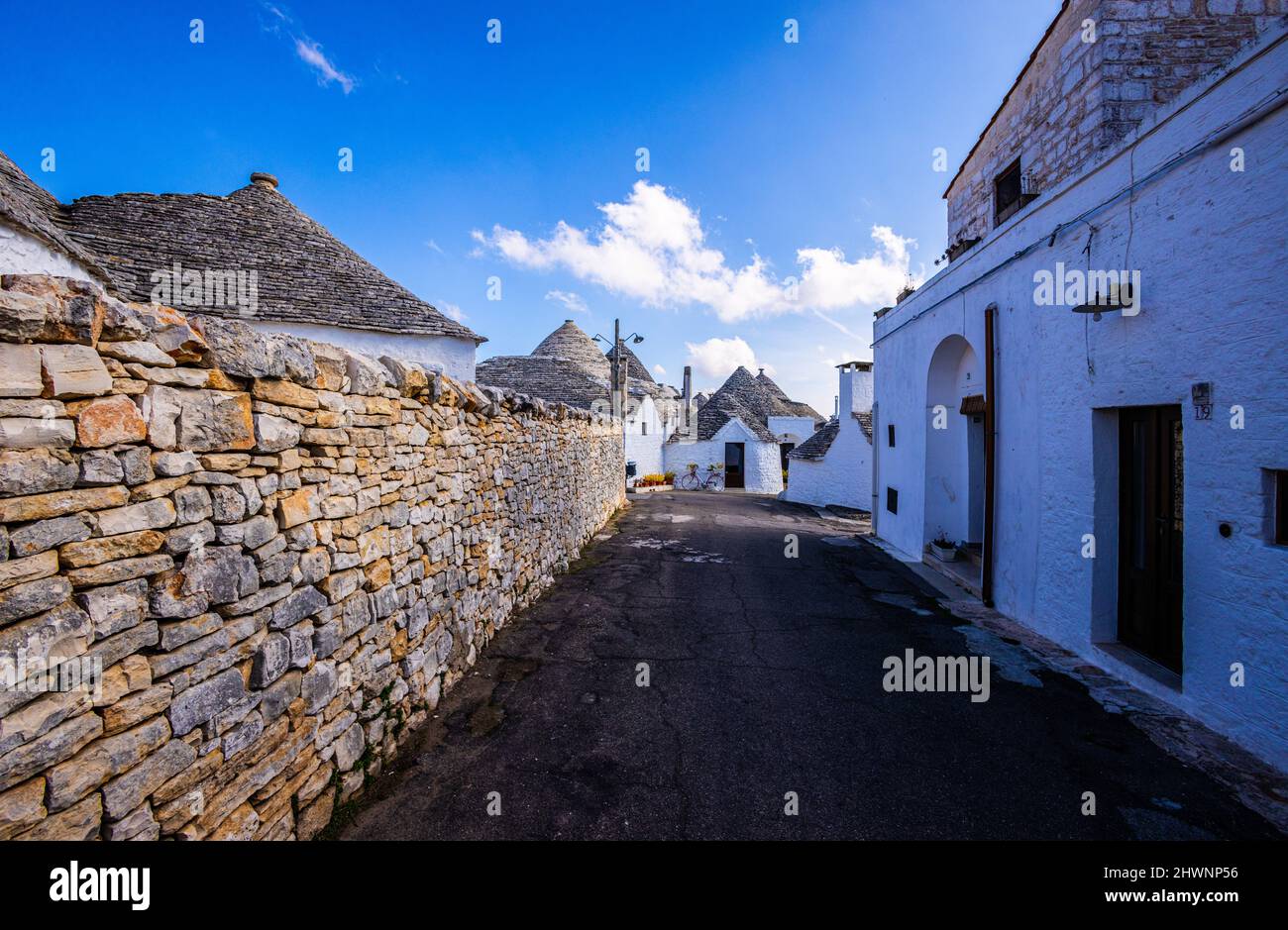 Historic Trulli houses in the city of Alberobello in Italy - a tourist ...