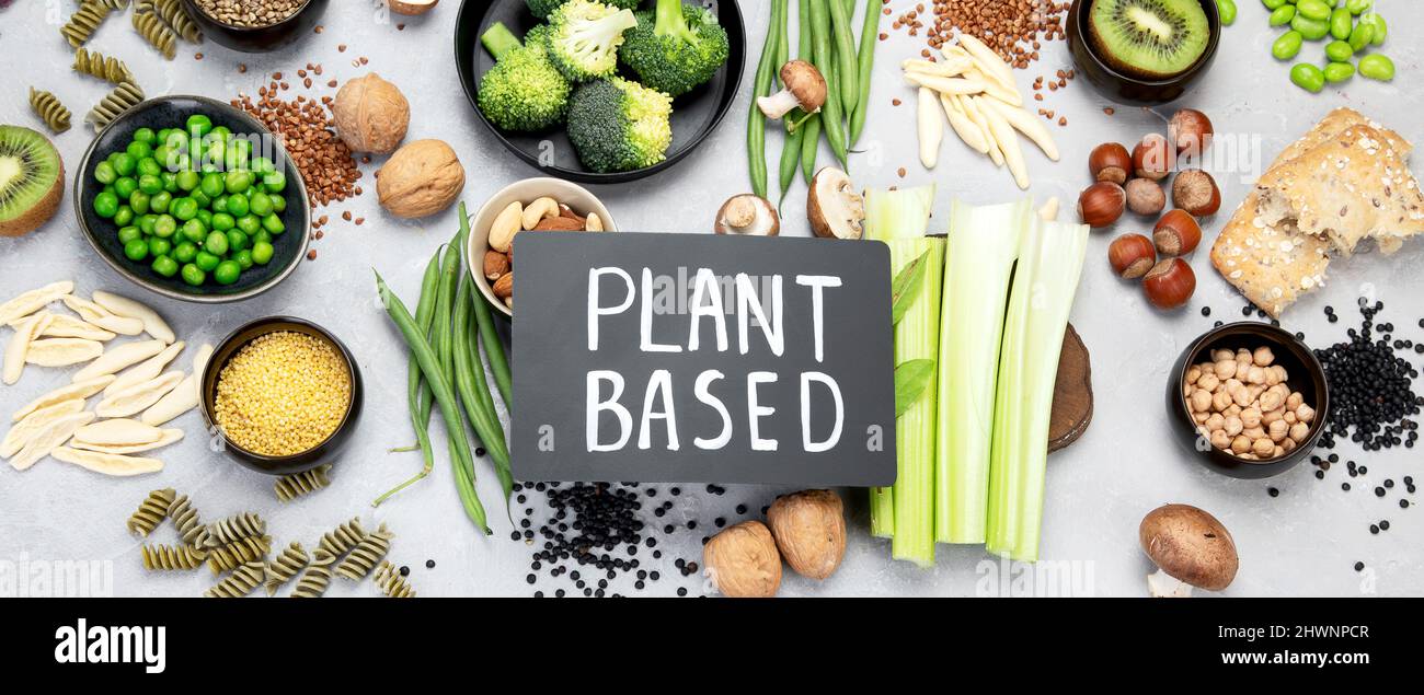 Food sources of plant based diet. Healthy diet with legumes, dried ...