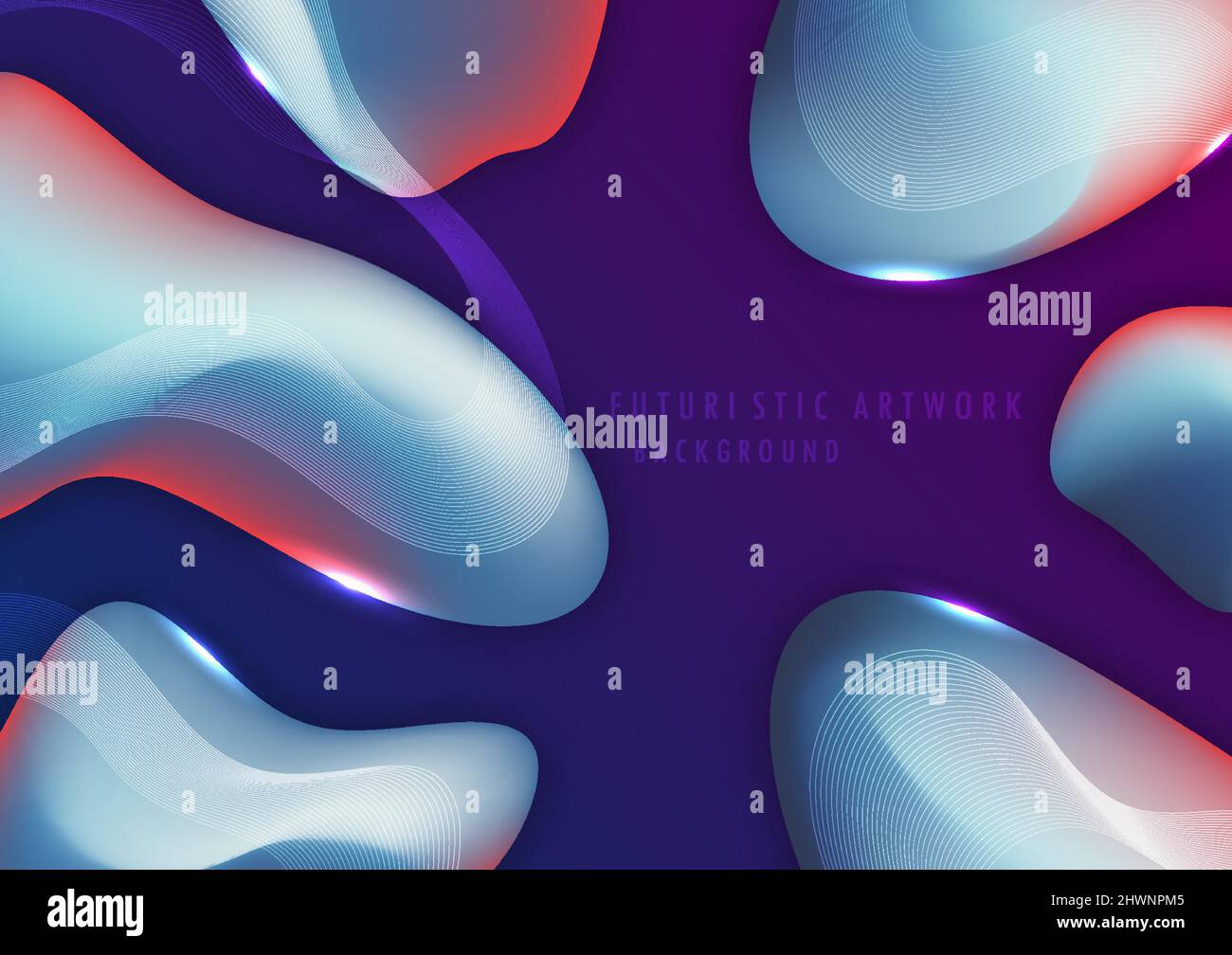 Abstract futuristic shape design artwork decorative with trendy design ...