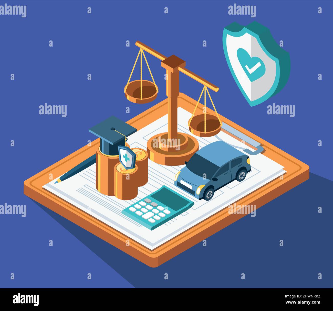 insurance service contract Stock Vector Image & Art - Alamy