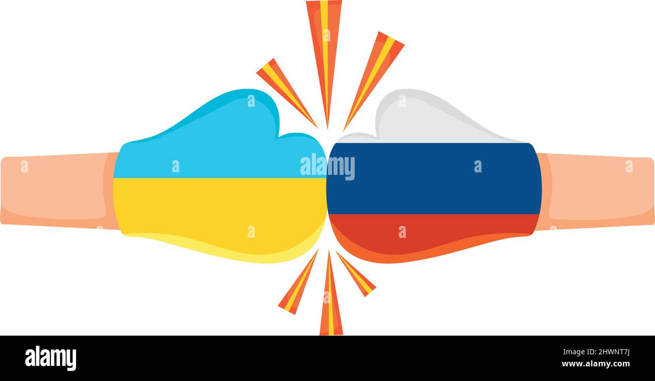 ukraine and russia, Boxing gloves Stock Vector Image & Art - Alamy