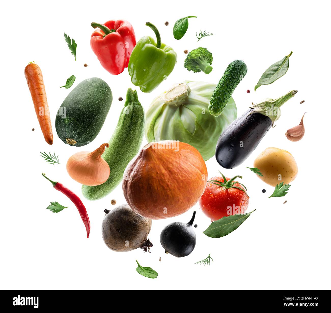 Large set of isolated vegetables on a white background Stock Photo - Alamy