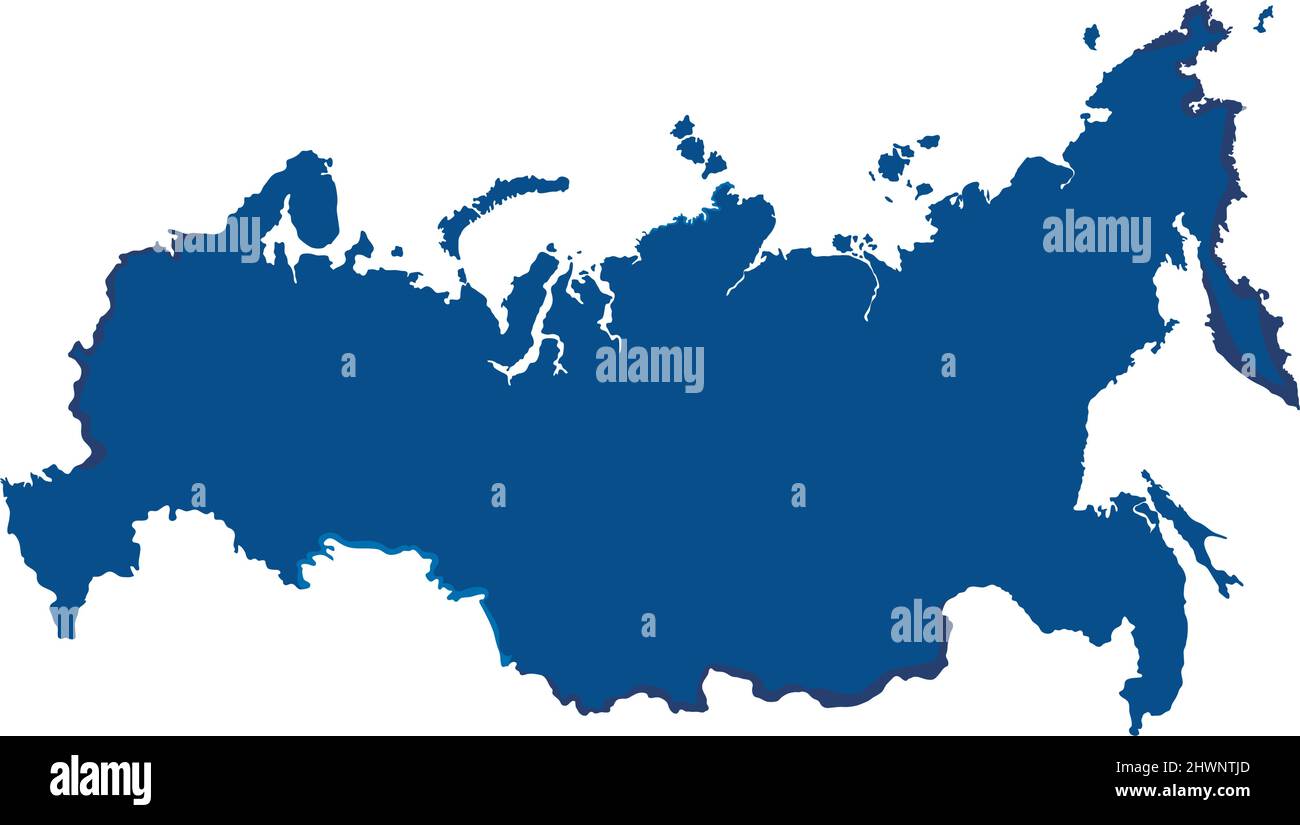 blue russia map Stock Vector Image & Art - Alamy