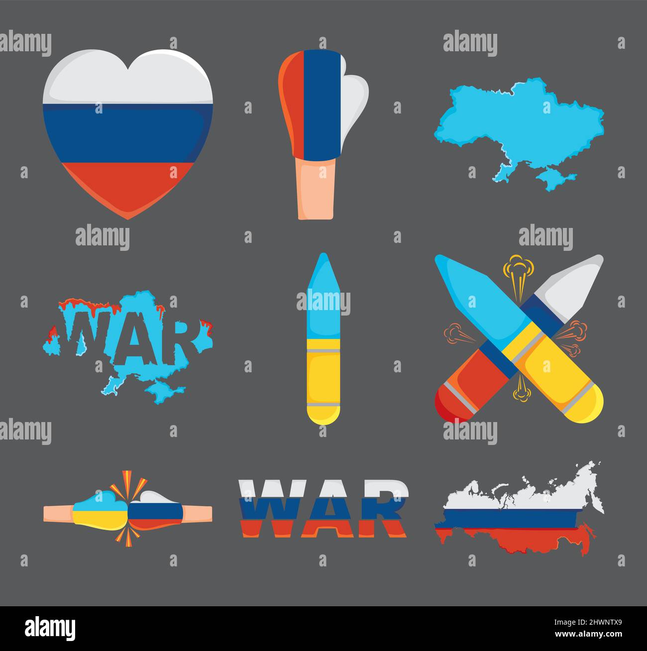 Ukraine and Russia set Stock Vector Image & Art - Alamy