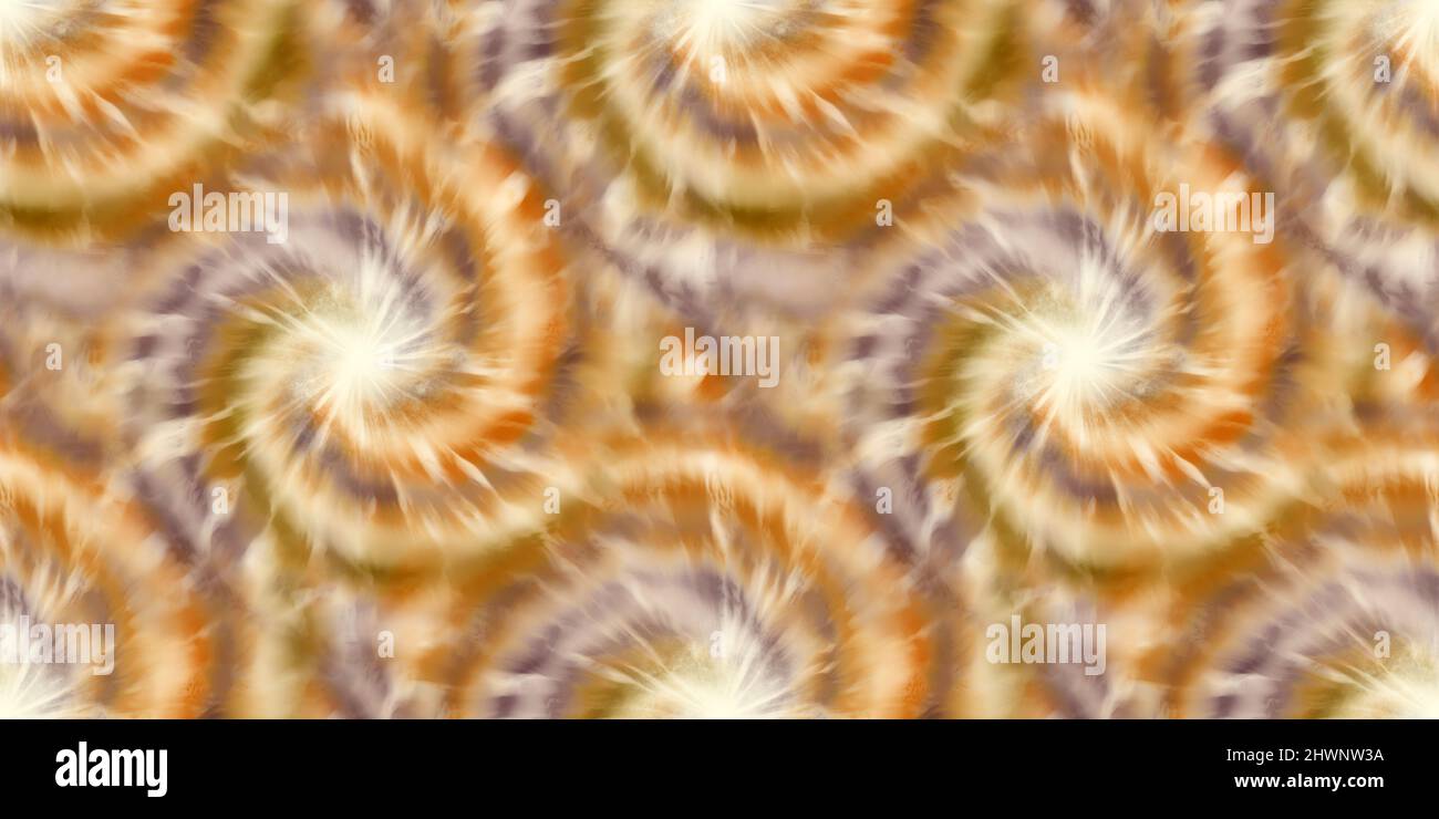 Seamless funky 1970s tie dye border motif pattern for surface design ...