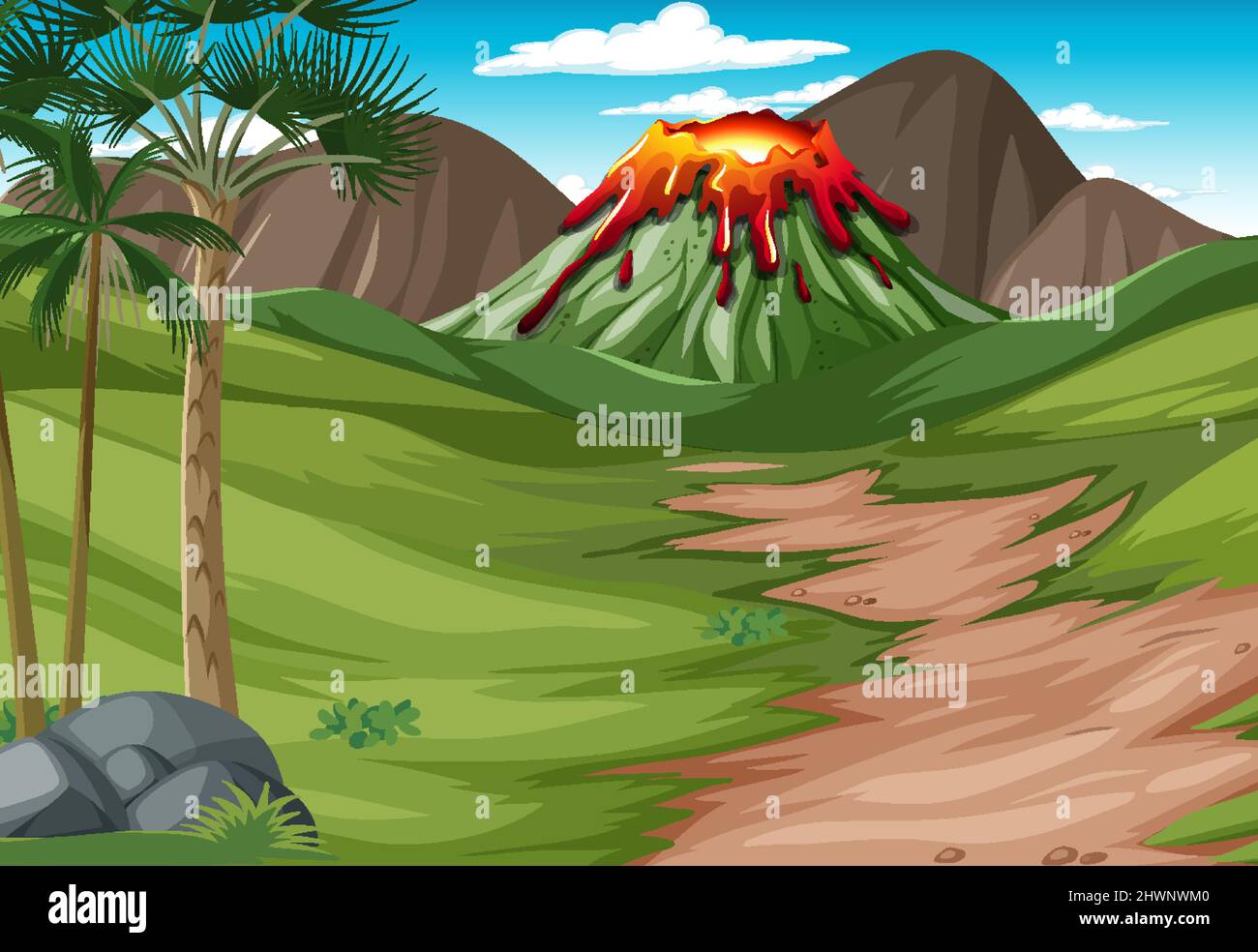 Lava in road Stock Vector Images - Alamy