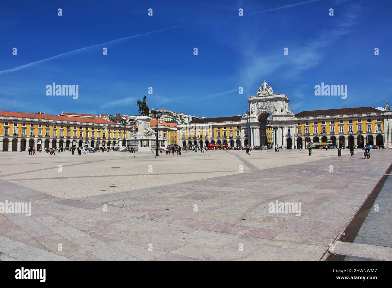 The Central square in Lisbon, Portugal Stock Photo - Alamy