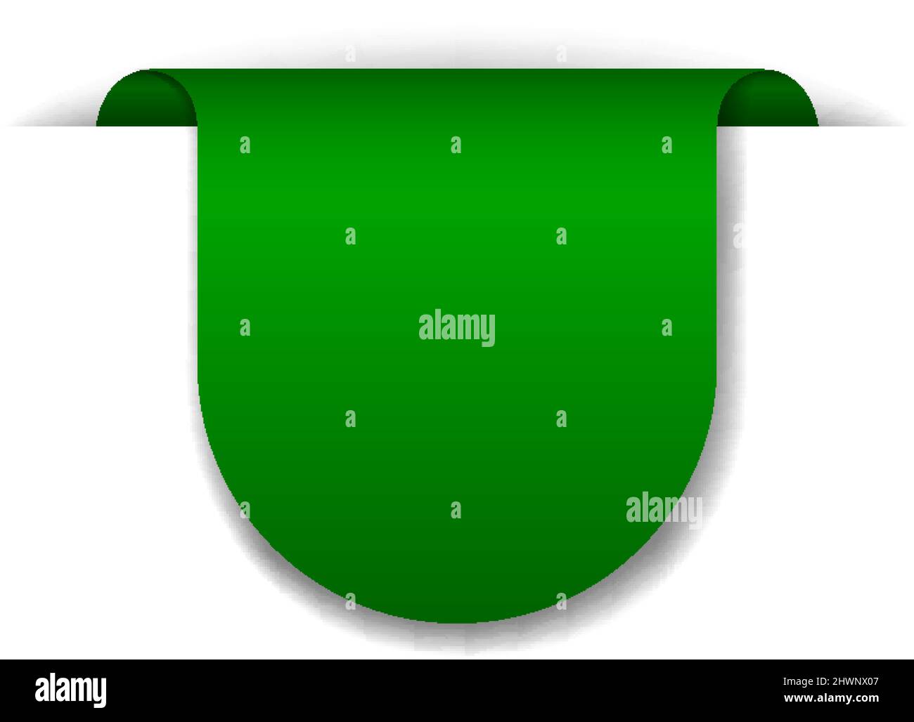 Green banner design on white background illustration Stock Vector Image ...
