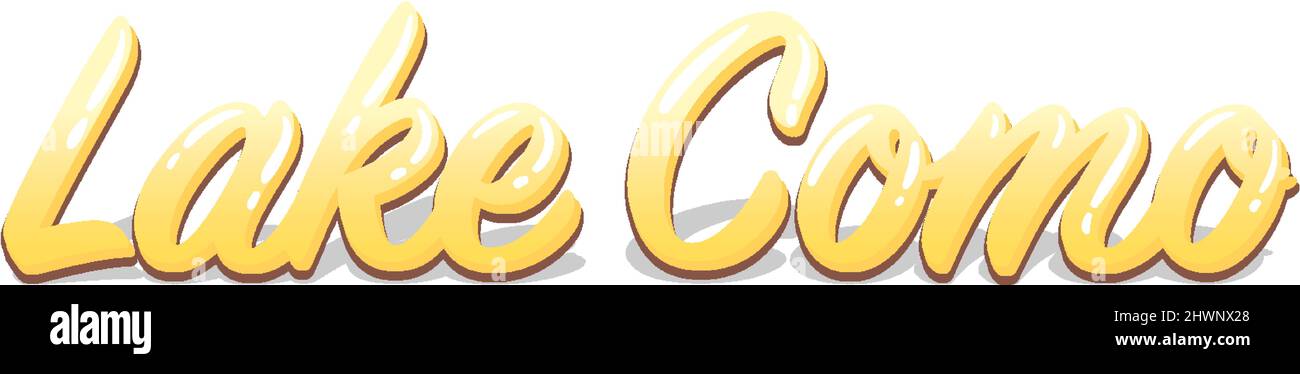 Font design for Lake Como illustration Stock Vector Image & Art - Alamy
