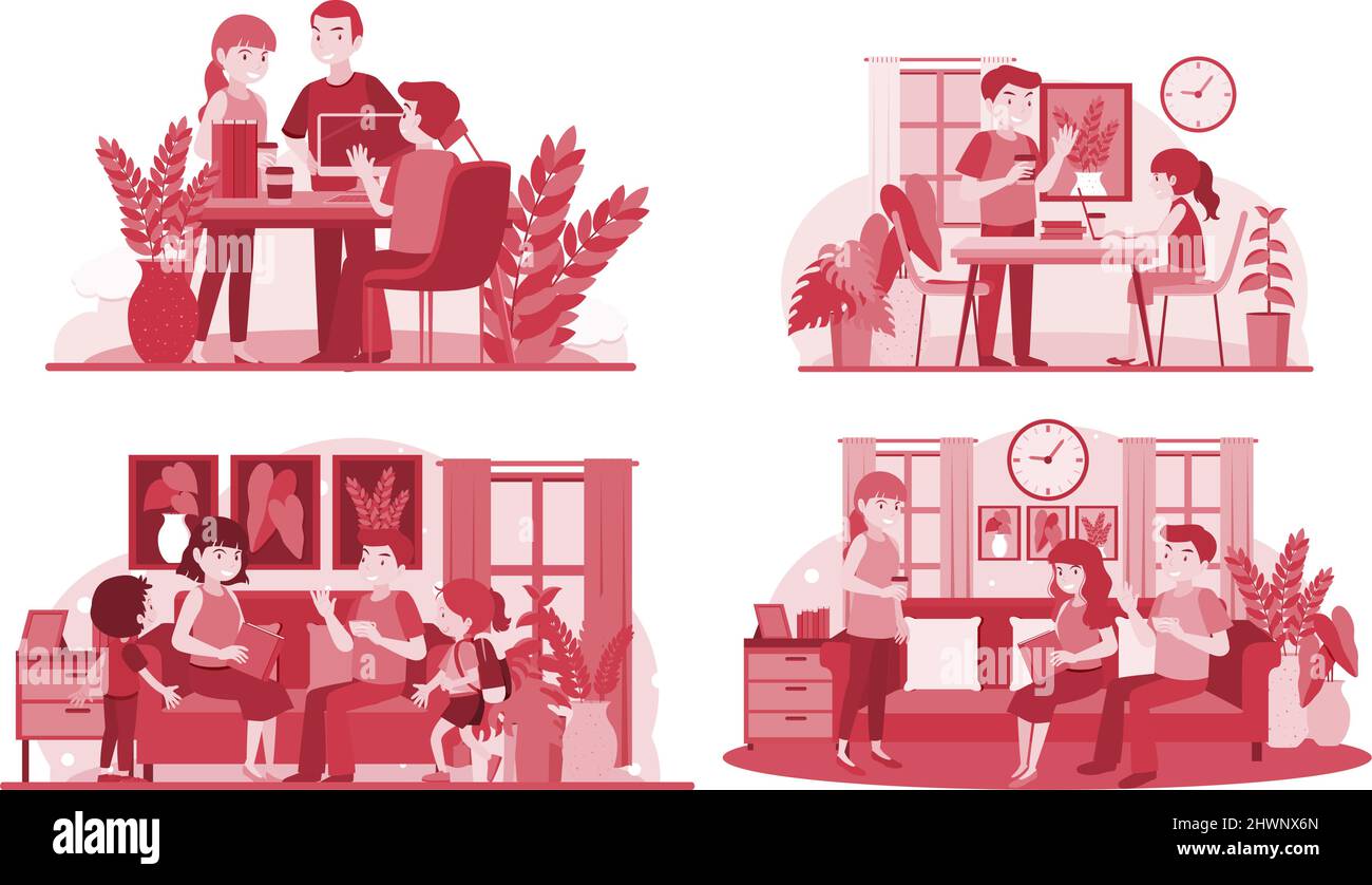 Child computers home Stock Vector Images - Alamy