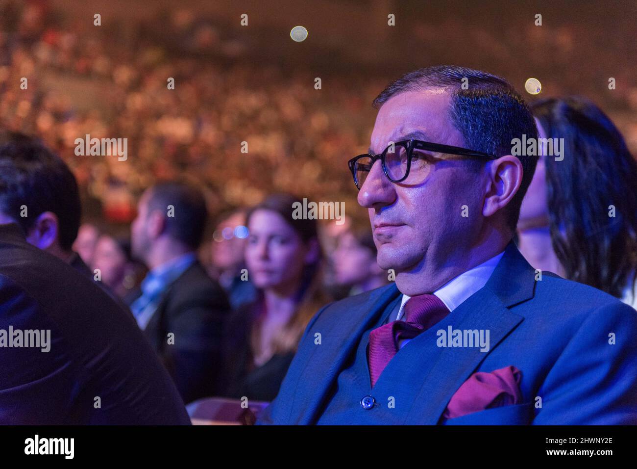Jean Messiah during a campaign meeting of the France's far-right party ...