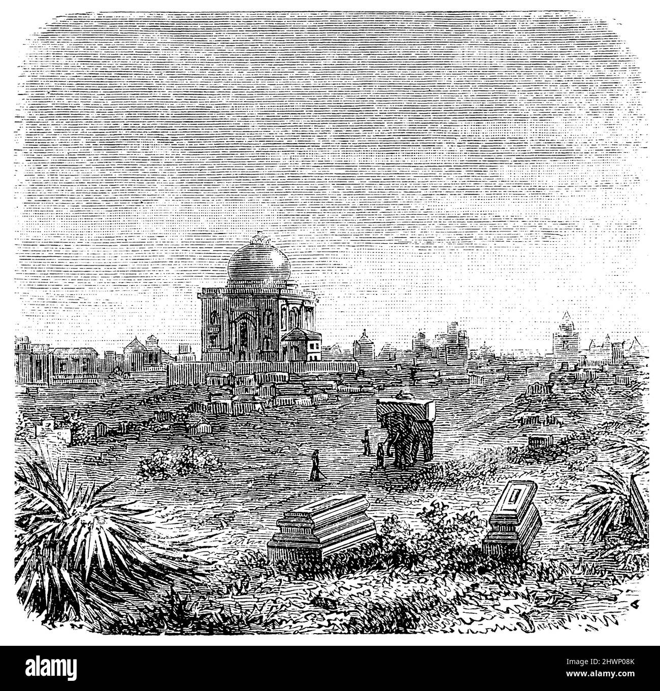 Ruins of ancient Delhi, , (encyclopedia, 1893), Ruinen des alten Delhi ...