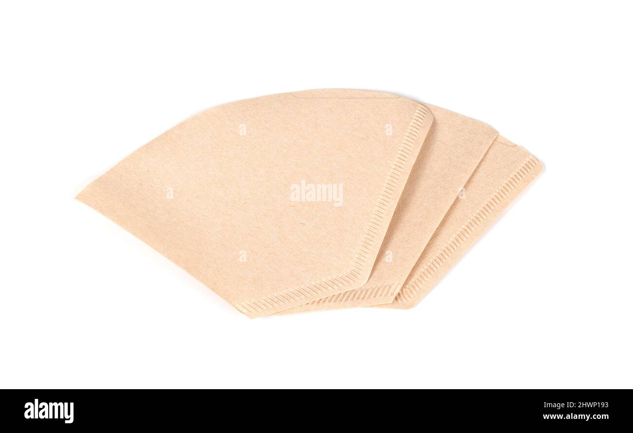 paper coffee filters isolated over the white background Stock Photo - Alamy