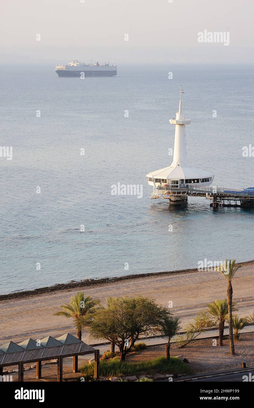 Coast of the Red Sea Gulf of Eilat in Israel Stock Photo - Alamy