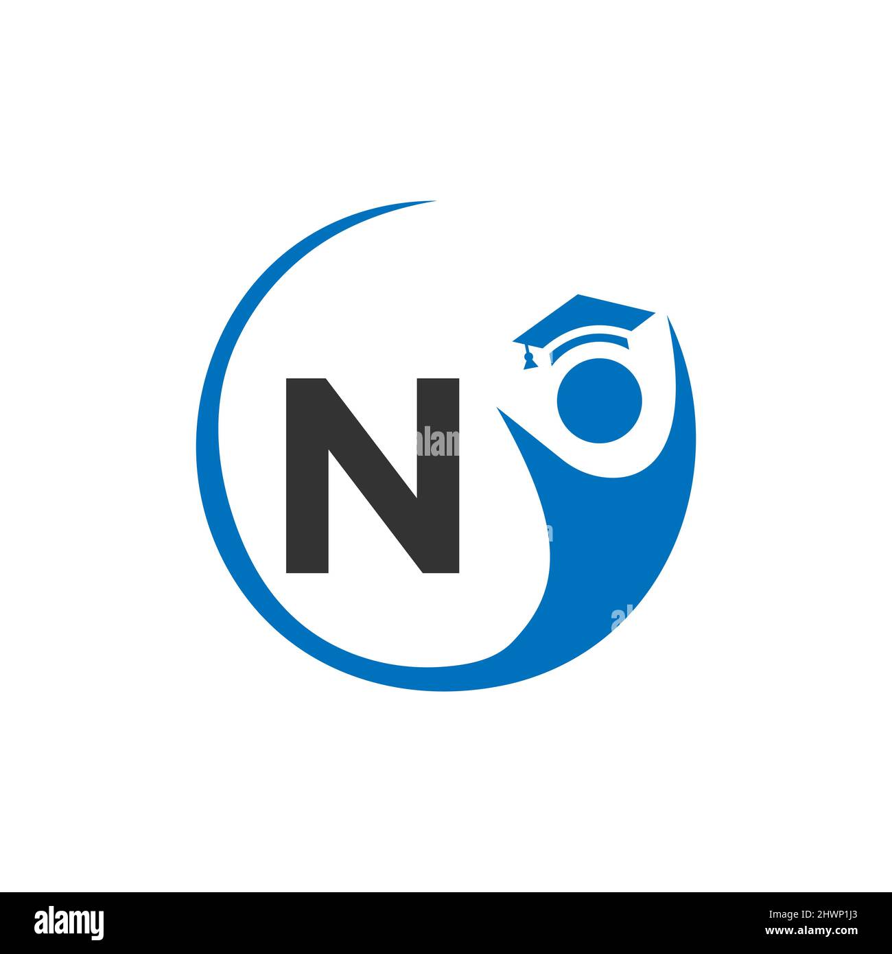 Letter N Education Logo Template. Education Logo On N Letter, Initial ...