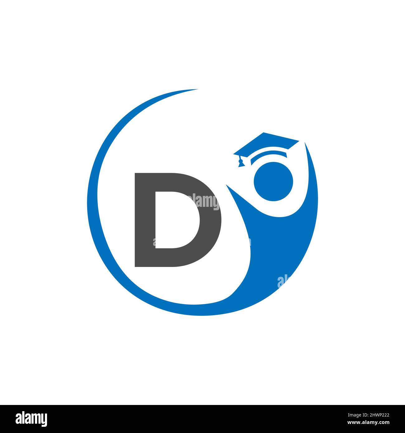 Letter D Education Logo Template. Education Logo On D Letter, Initial ...