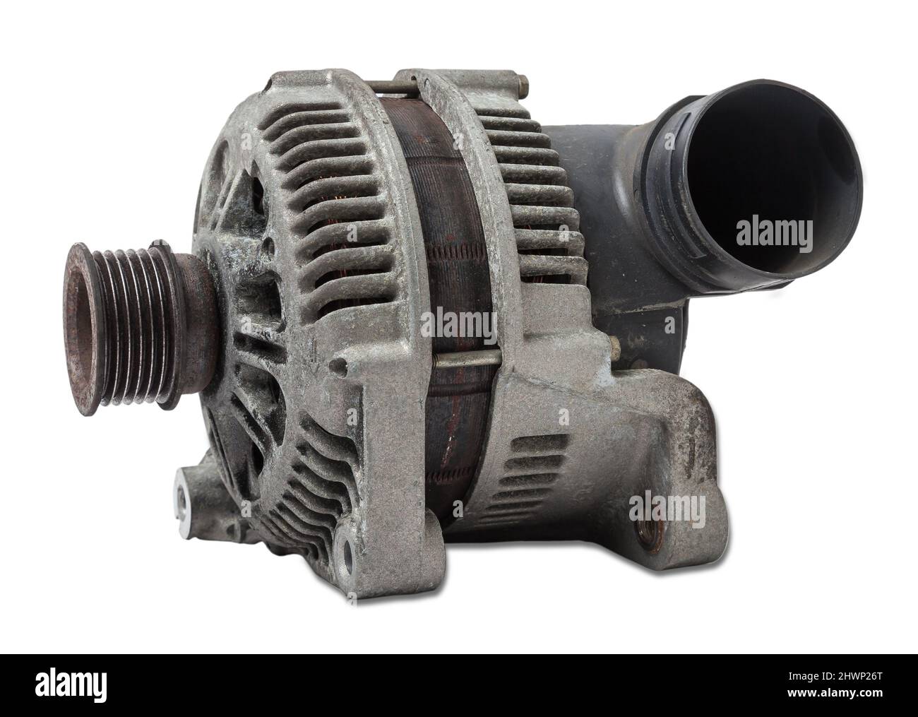 Car generator, car electrical network element on white background ...