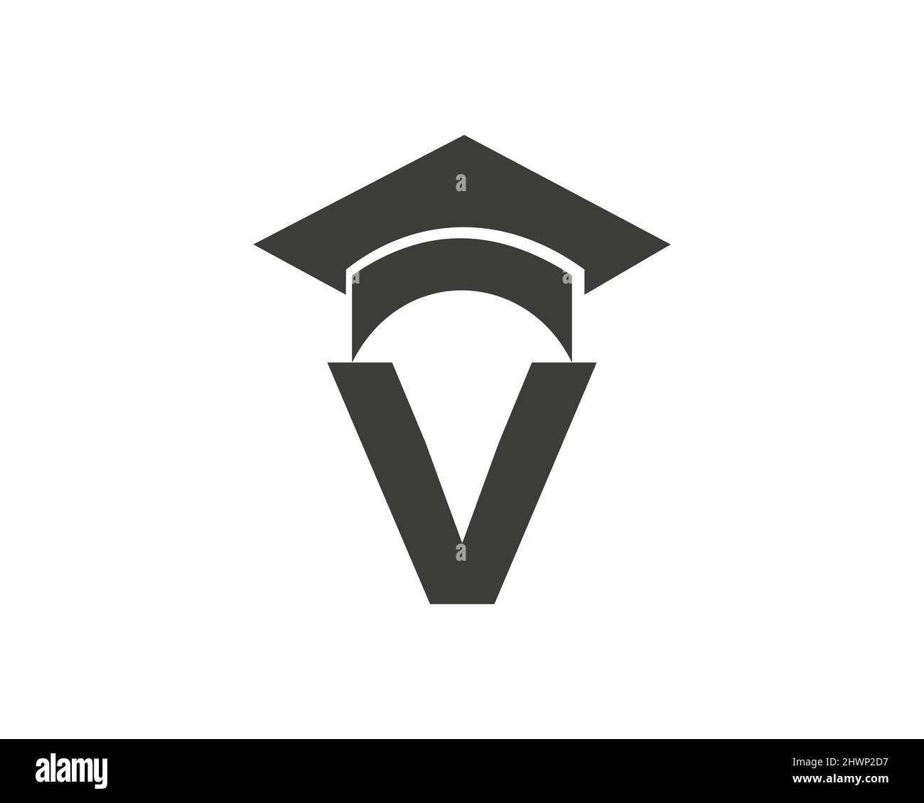 Letter V Education Logo Template. Education Logo On V Letter, Initial ...