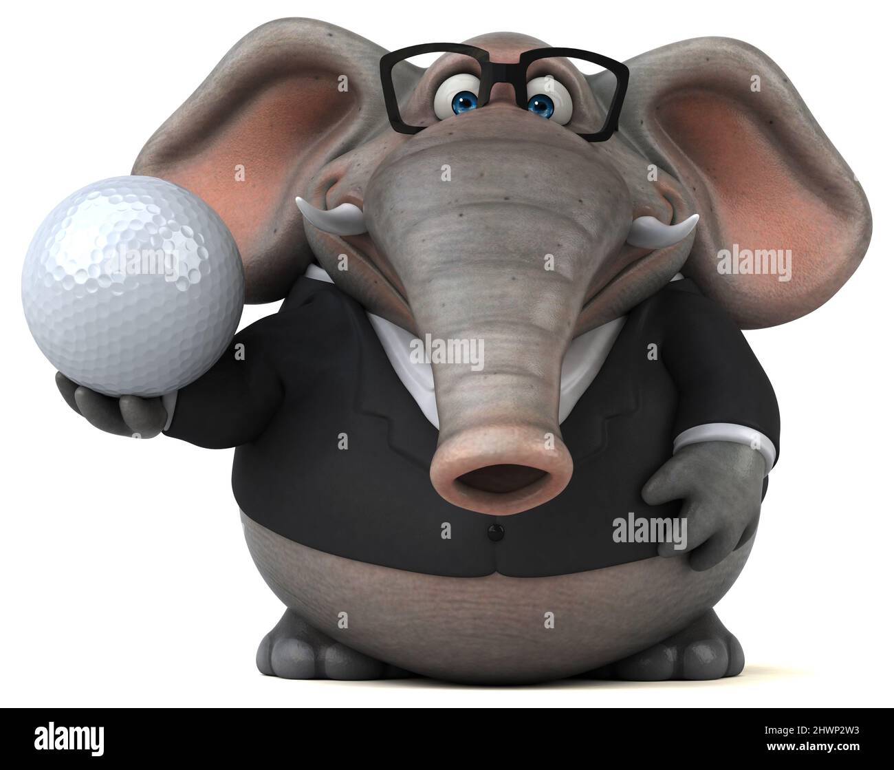 Fun elephant - 3D Illustration Stock Photo - Alamy