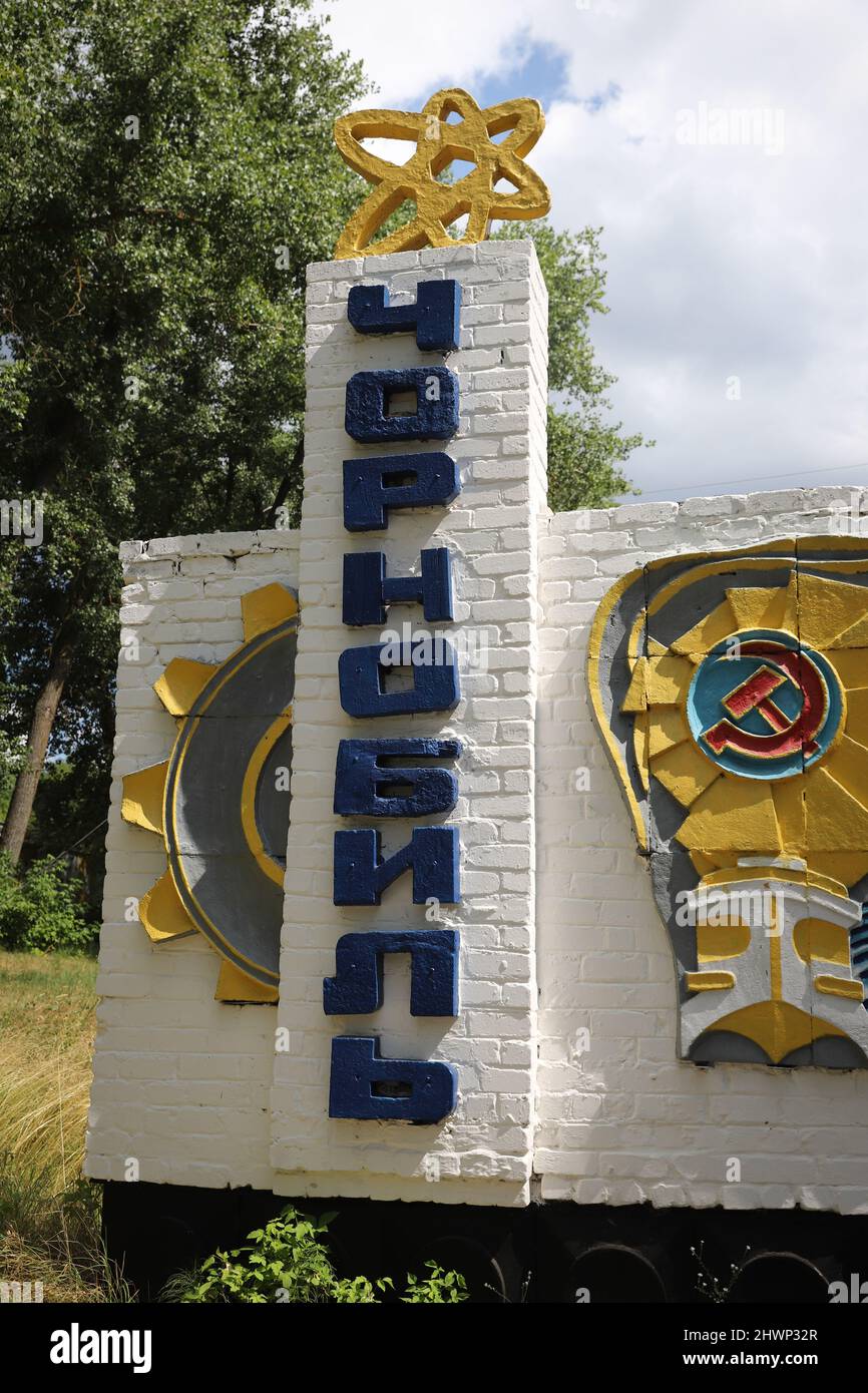 Chernobyl welcome sign hi-res stock photography and images - Alamy