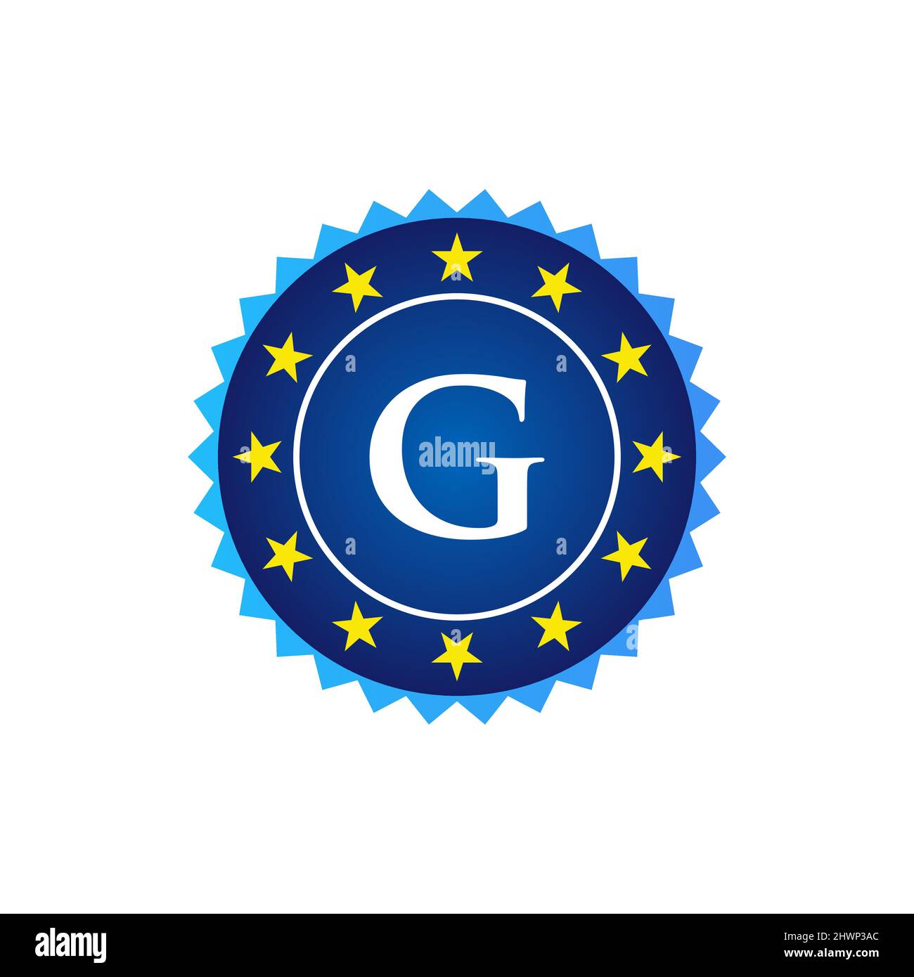 Badge And Label Logo Design On Letter G Sign. G Letter Vintage Badge ...